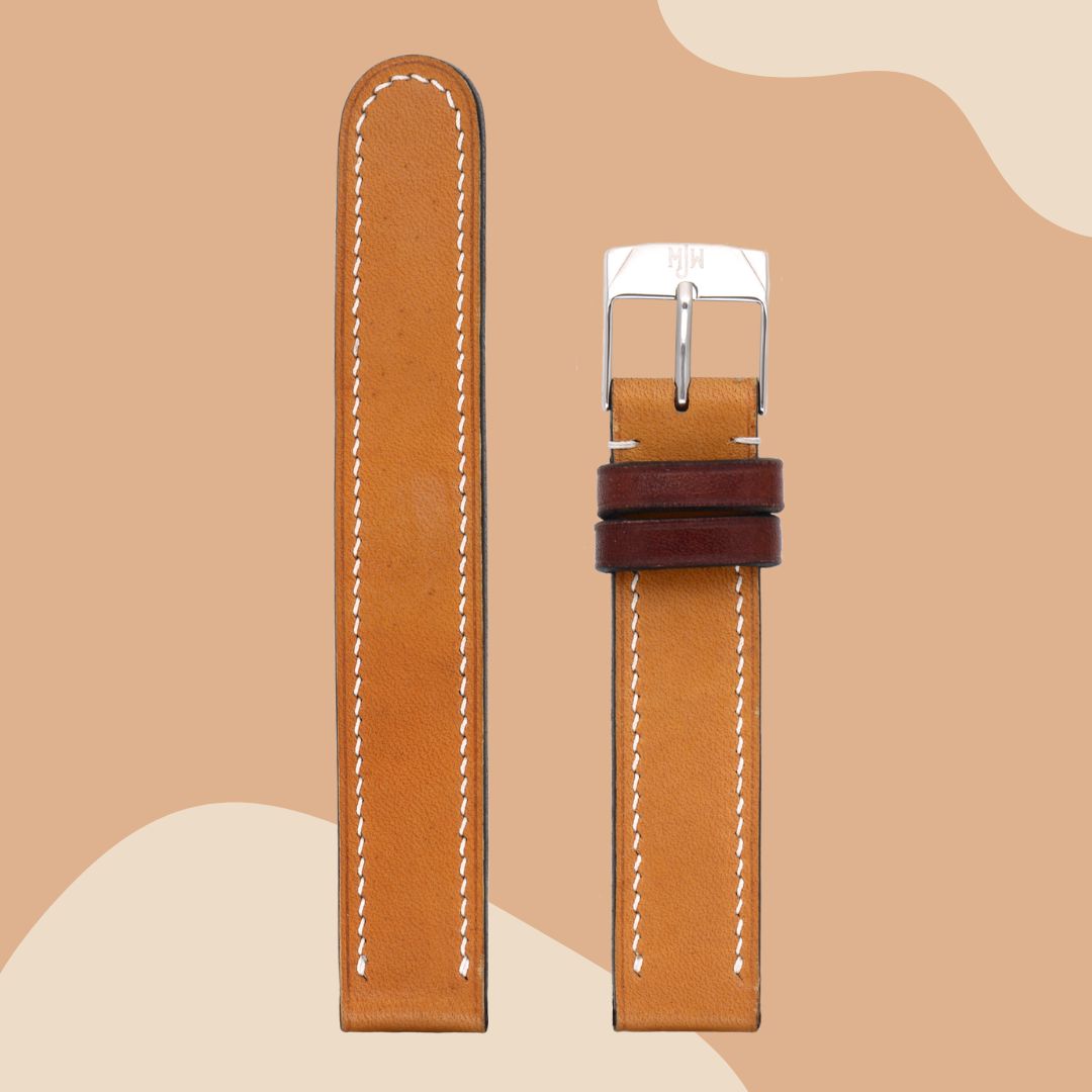 Handmade leather watch strap: London Tan – Mr Jones Watches